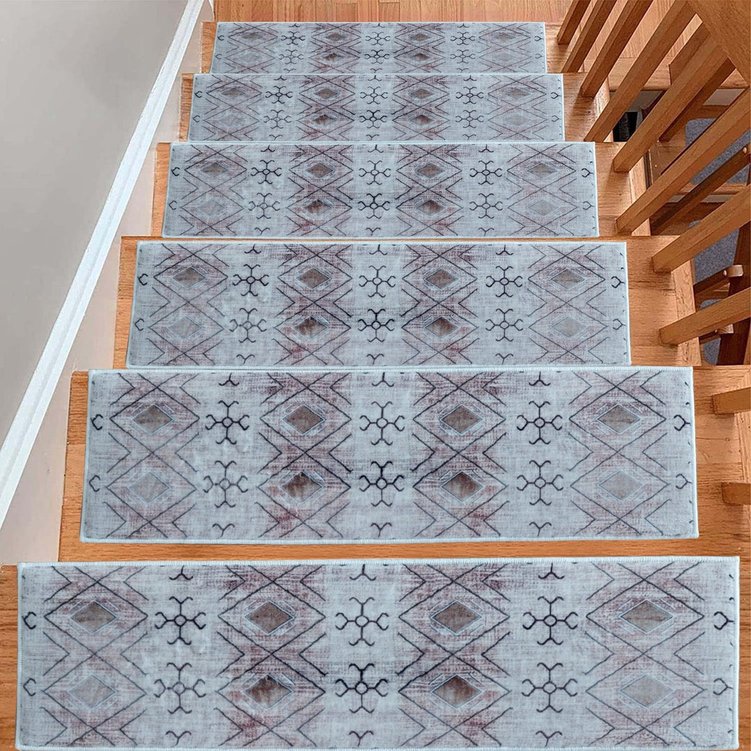 Ethnic Stair Tread Rug, Stair Carpet, Stair Runner Rug, Stair Tread Rug ...