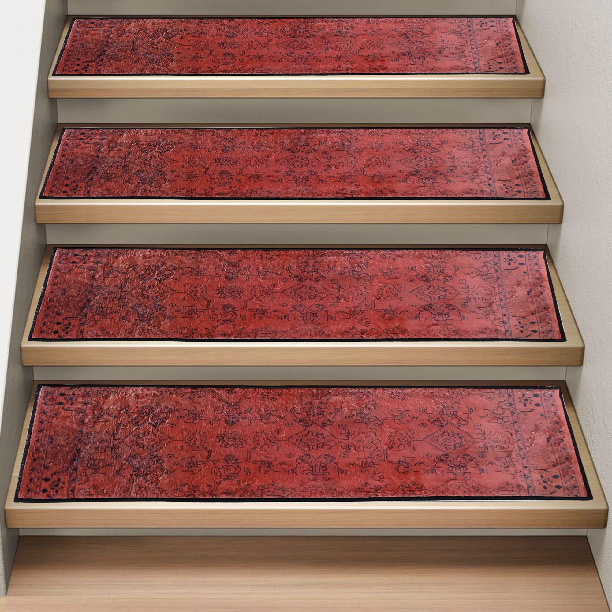 Vintage Stair Rug, Stair Runner Rug, Stair Treads Carpet, Washable ...