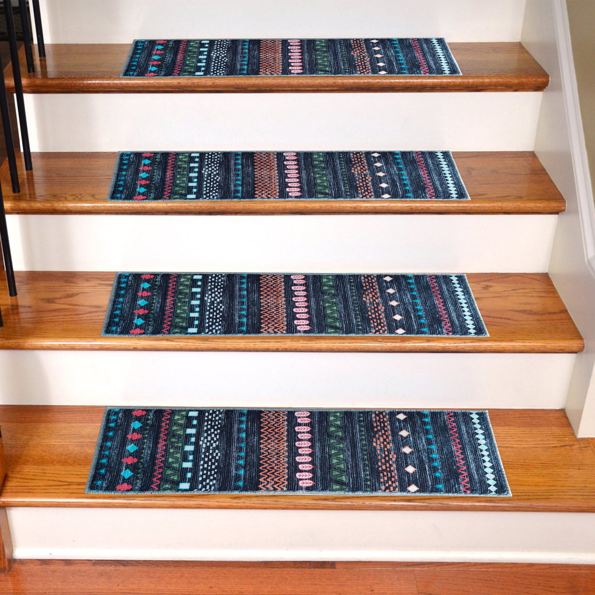 Colorful Stair Rug, Stair Treads Carpet, Stair Runner Rug, Step Carpet ...