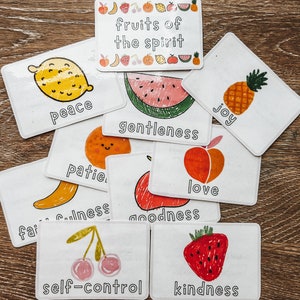 Fruit of the Spirit Printable Flashcards, Homeschool Printable, Bible ...