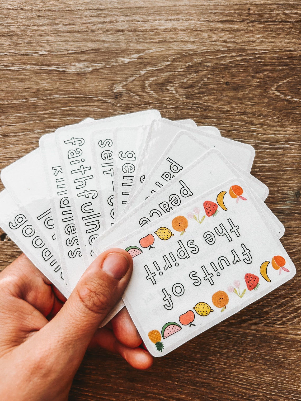 Fruit of the Spirit Printable Flashcards, Homeschool Printable, Bible ...