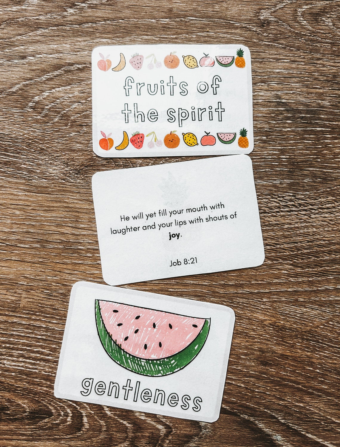 Fruit of the Spirit Printable Flashcards, Homeschool Printable, Bible ...