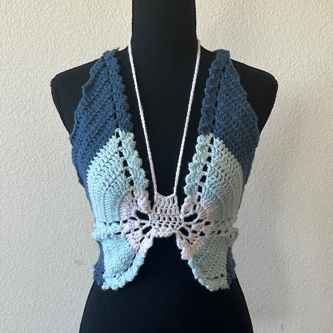 Crochet Butterfly Top - 3 Colors - Etsy