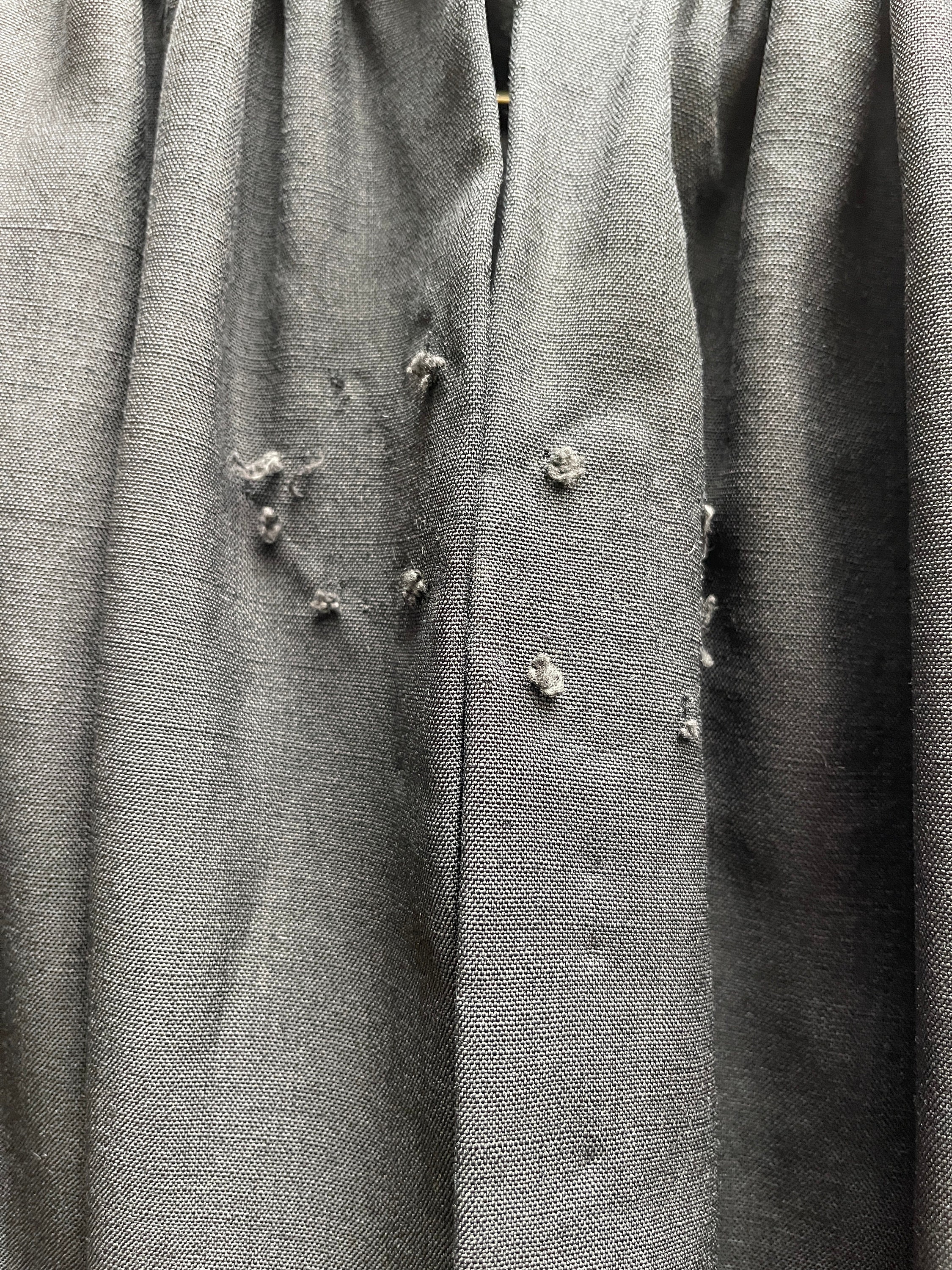 Antique Dutch Handmade Long Black Wool Cape Cloak With Velvet Collar ...