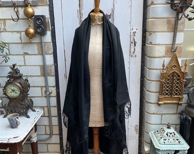 Antique Dutch Large Black Shawl Wrap - Etsy UK