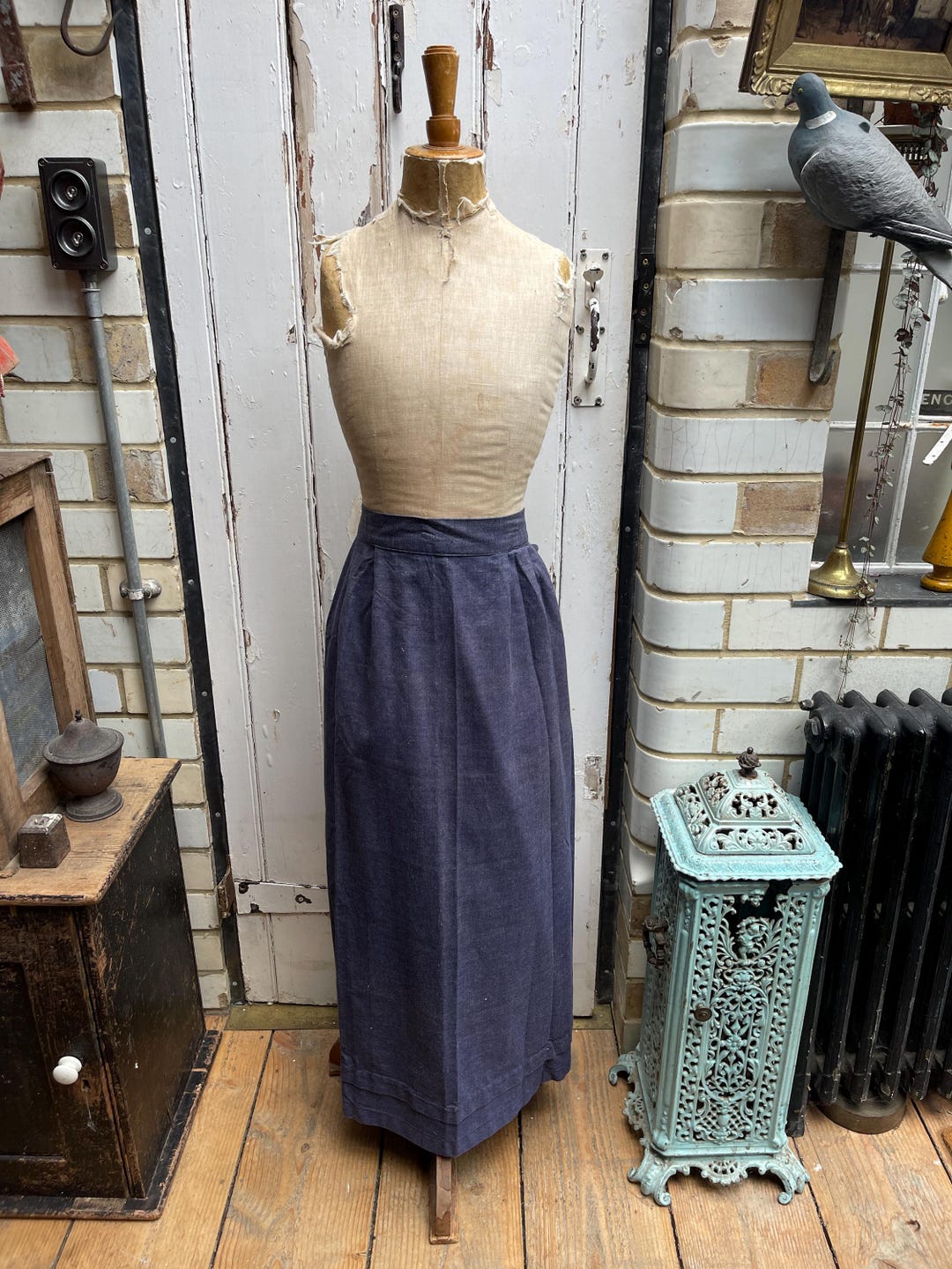 Antique Vintage Dutch Handmade Blue Cotton Apron - Etsy