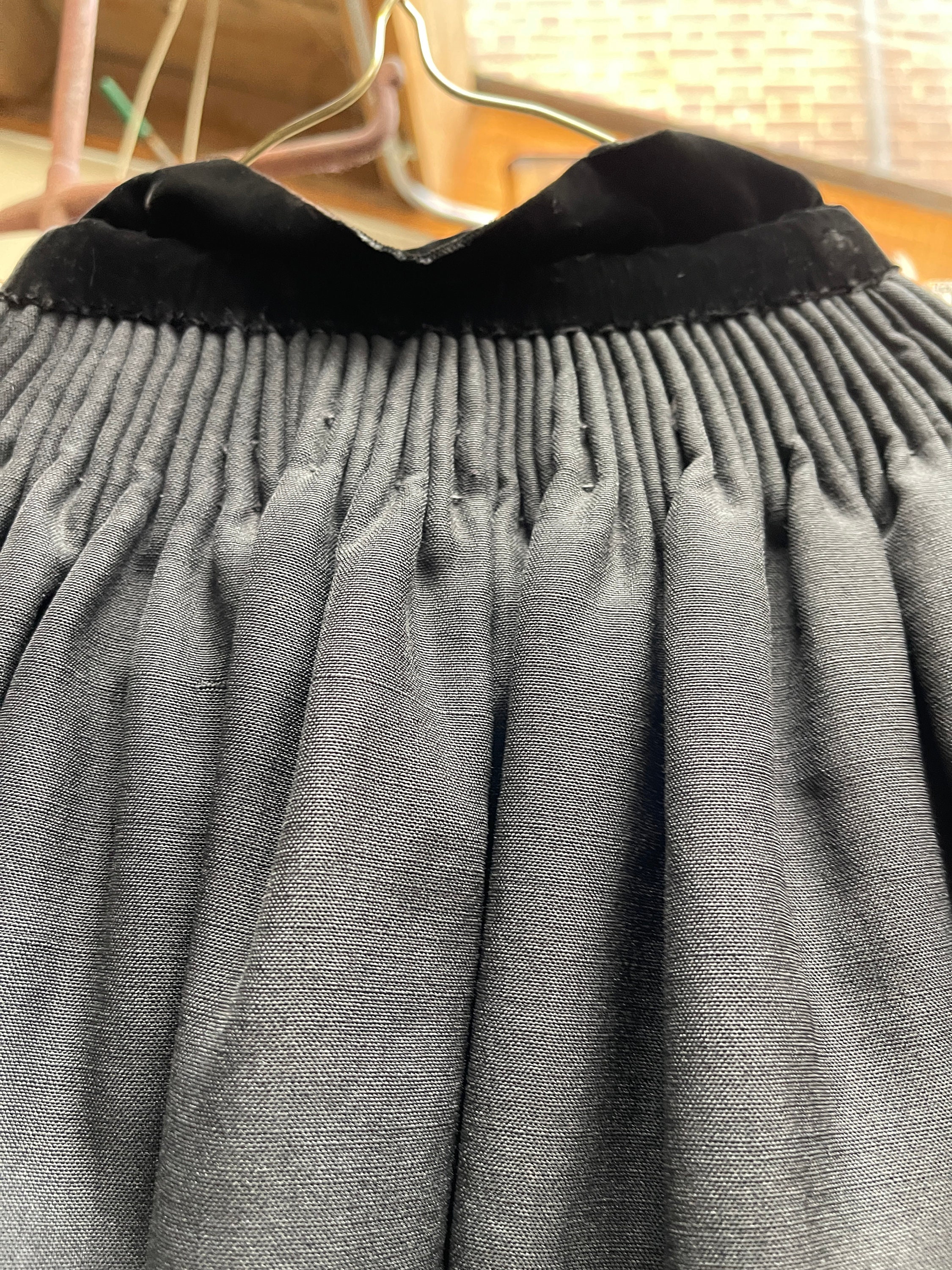 Antique Dutch Handmade Long Black Wool Cape Cloak With Velvet Collar ...
