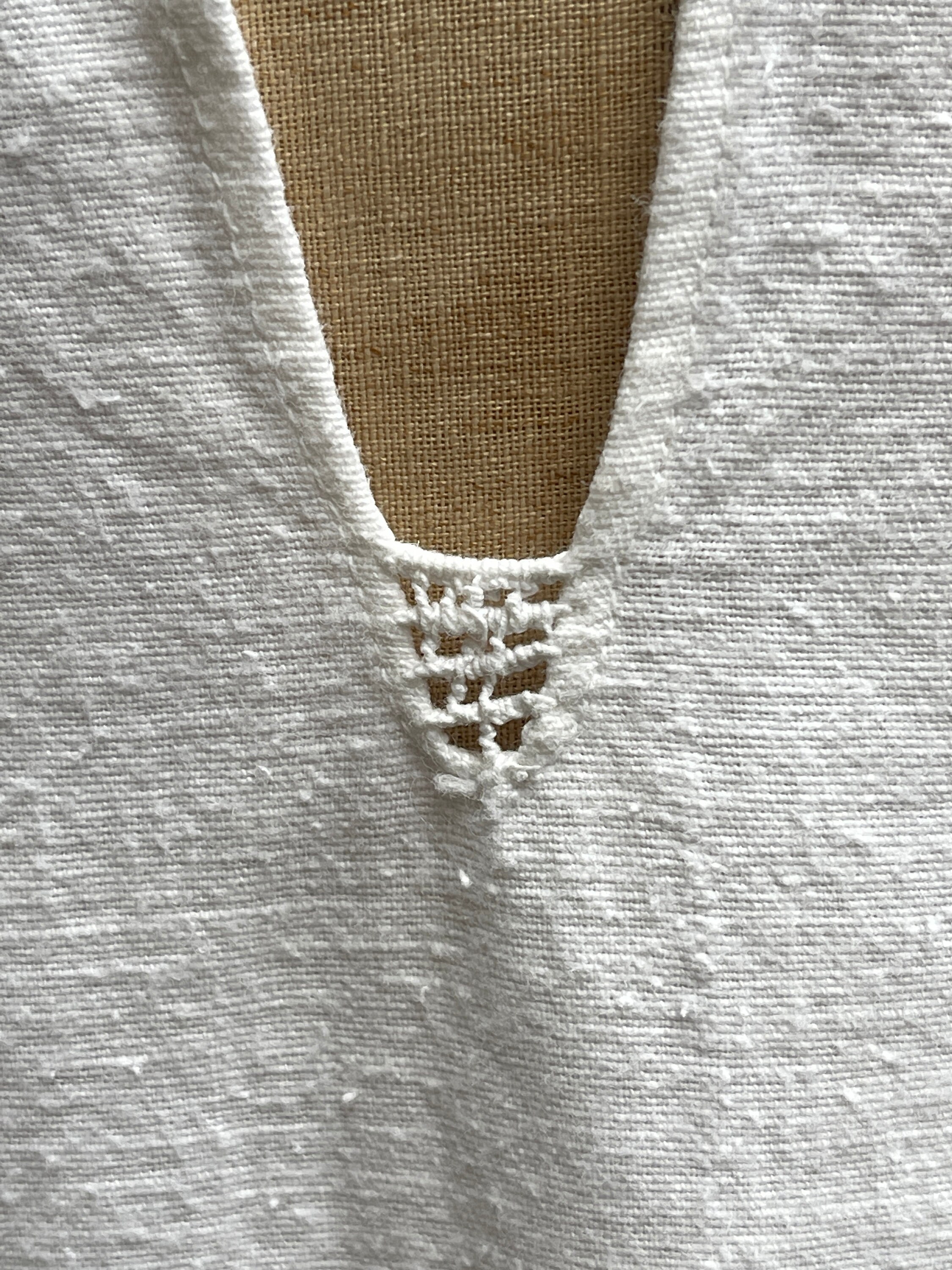 Antique Dutch Handmade White Cotton Tunic Shift Dress Smock Size L - Etsy
