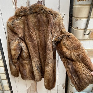 Antique Vintage Brown Short Fur Coat Jacket Size S/M - Etsy