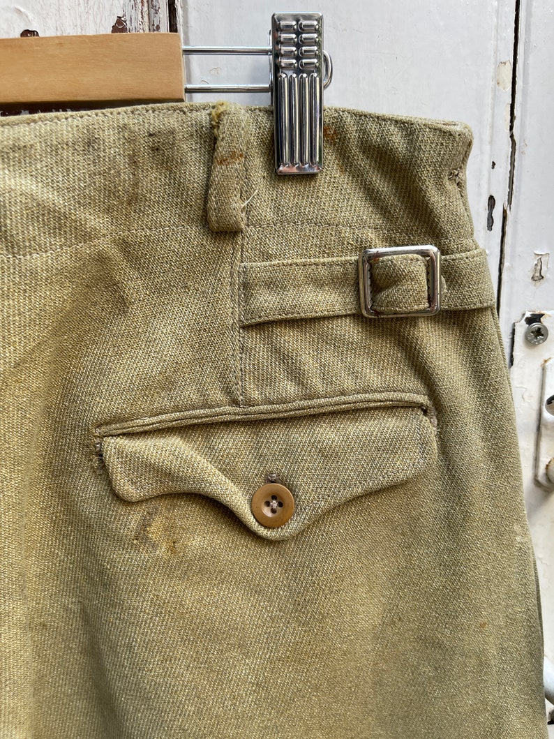 Antique Vintage French Lunmer Beige Wool Sporting Breeches Plus Fours ...