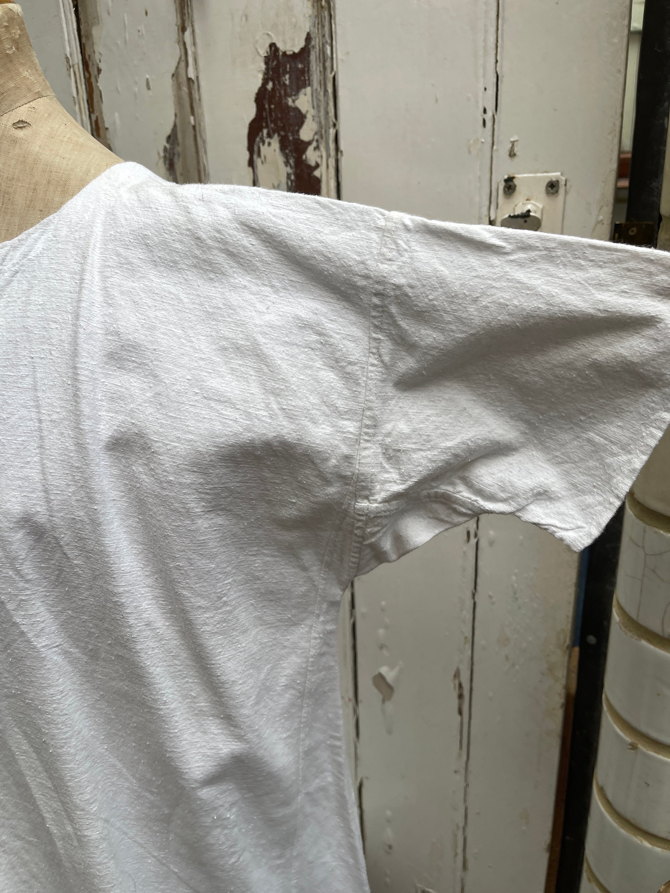 Antique Dutch Handmade White Cotton Tunic Shift Dress Smock Size L - Etsy