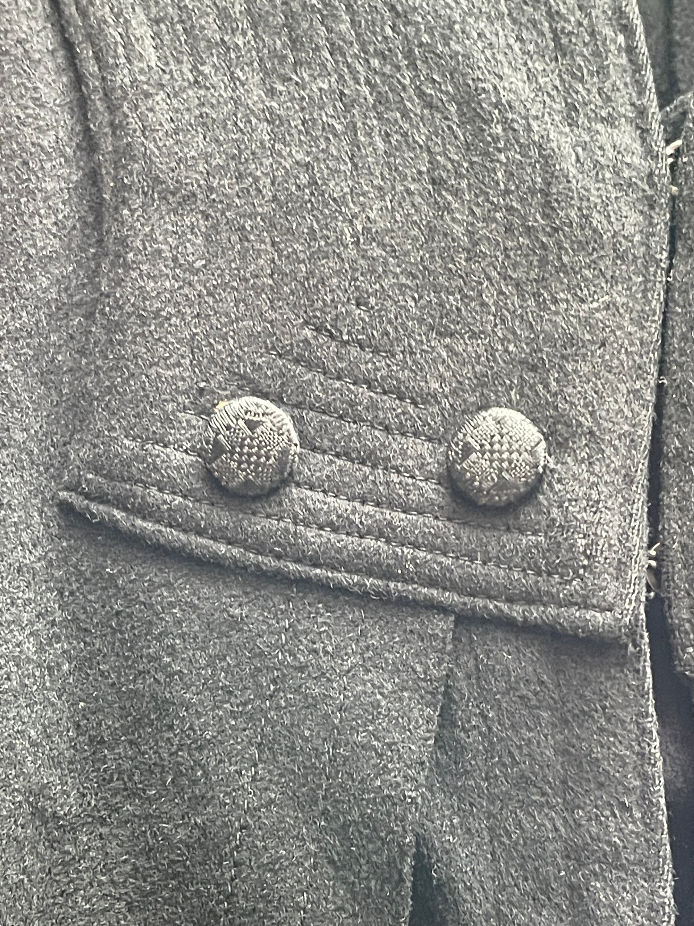 Antique French Black Wool Short Cape by A Perrineau - Etsy