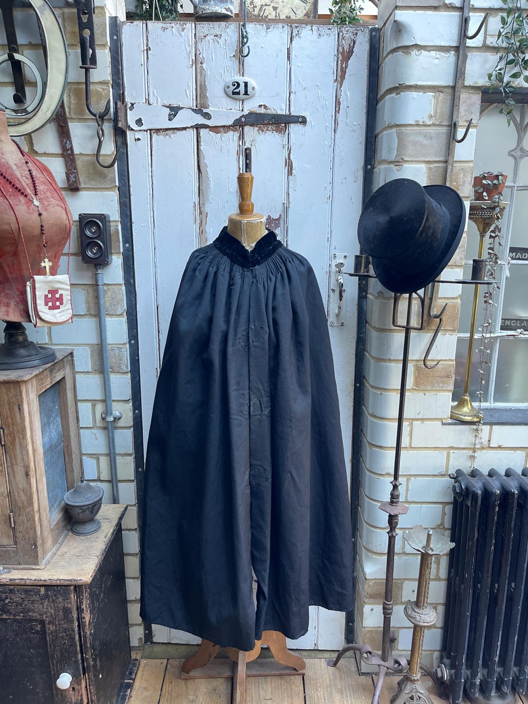 Antique Dutch Handmade Long Black Wool Cape Cloak One Size (no 3) - Etsy