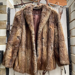 Antique Vintage Brown Short Fur Coat Jacket Size S/M - Etsy