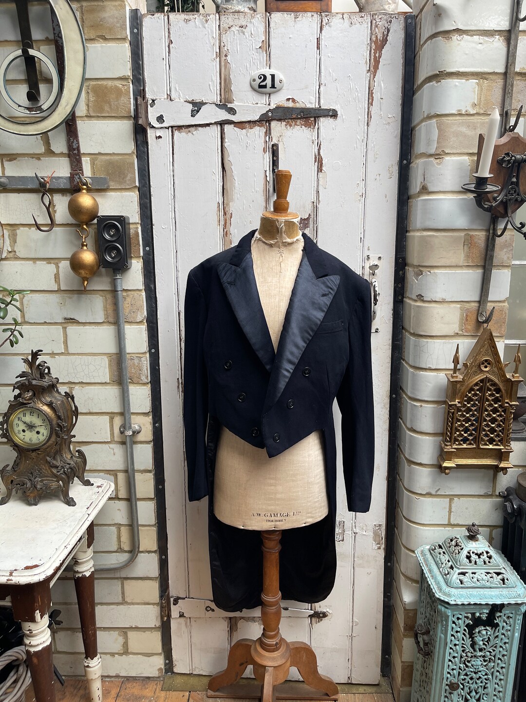 Antique French Jean Scheer Paris Long Black Wool Mourning Morning ...