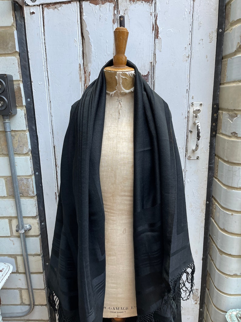 Antique Dutch Large Black Shawl Wrap - Etsy