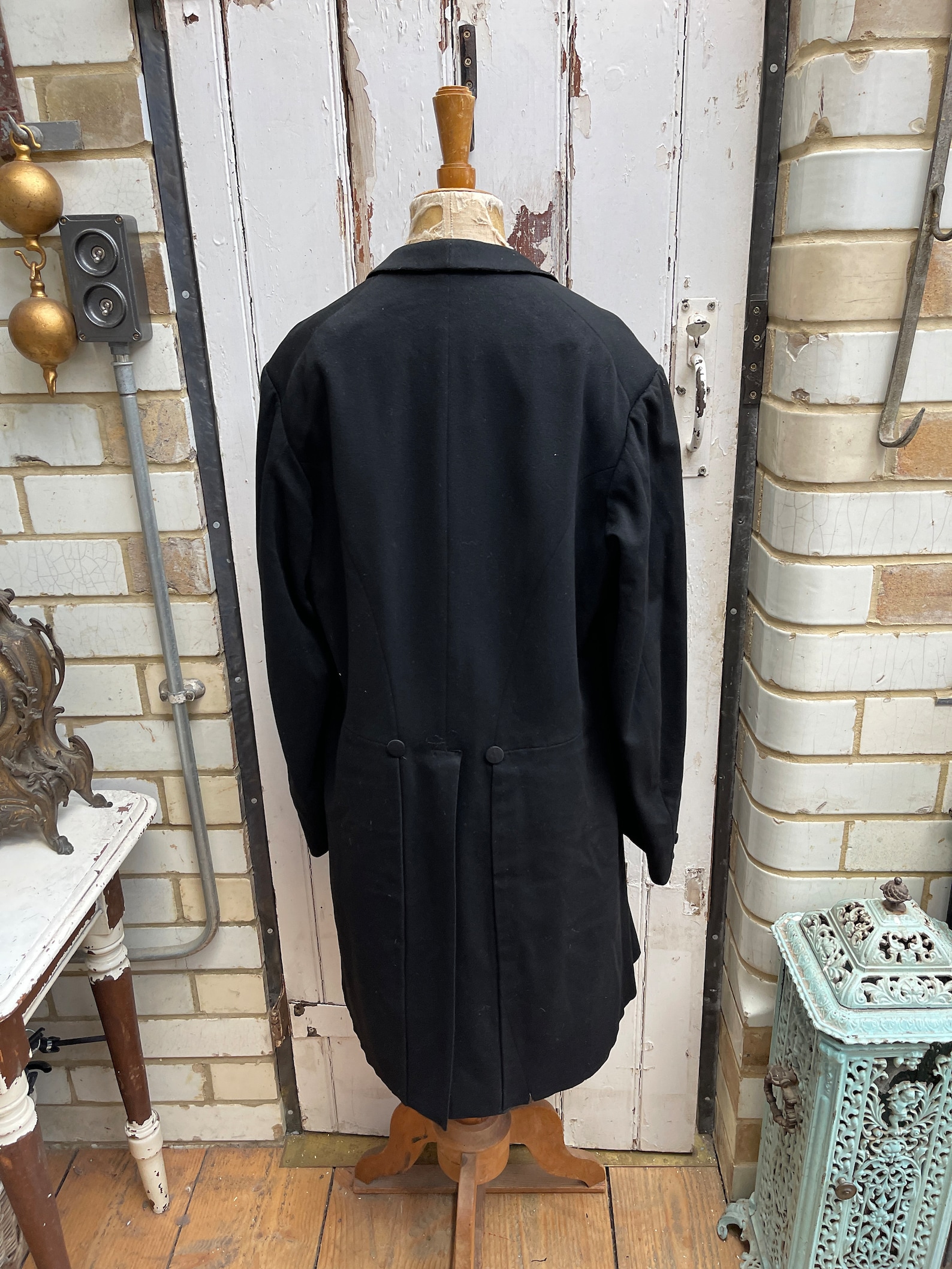 Antique French Long Black Wool Mourning Morning Jacket Coat Size M - Etsy