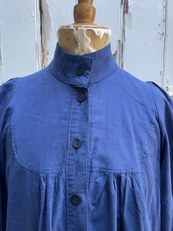 Vintage Laura Ashley 2nd label 70s dark blue cotton h… - Gem