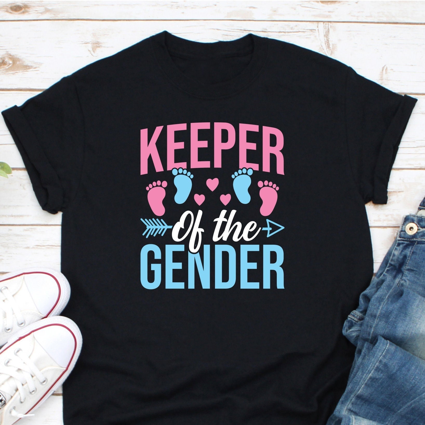 Keeper of the Gender Shirt, Gender Reveal Shirt, Baby Shower Shirt ...