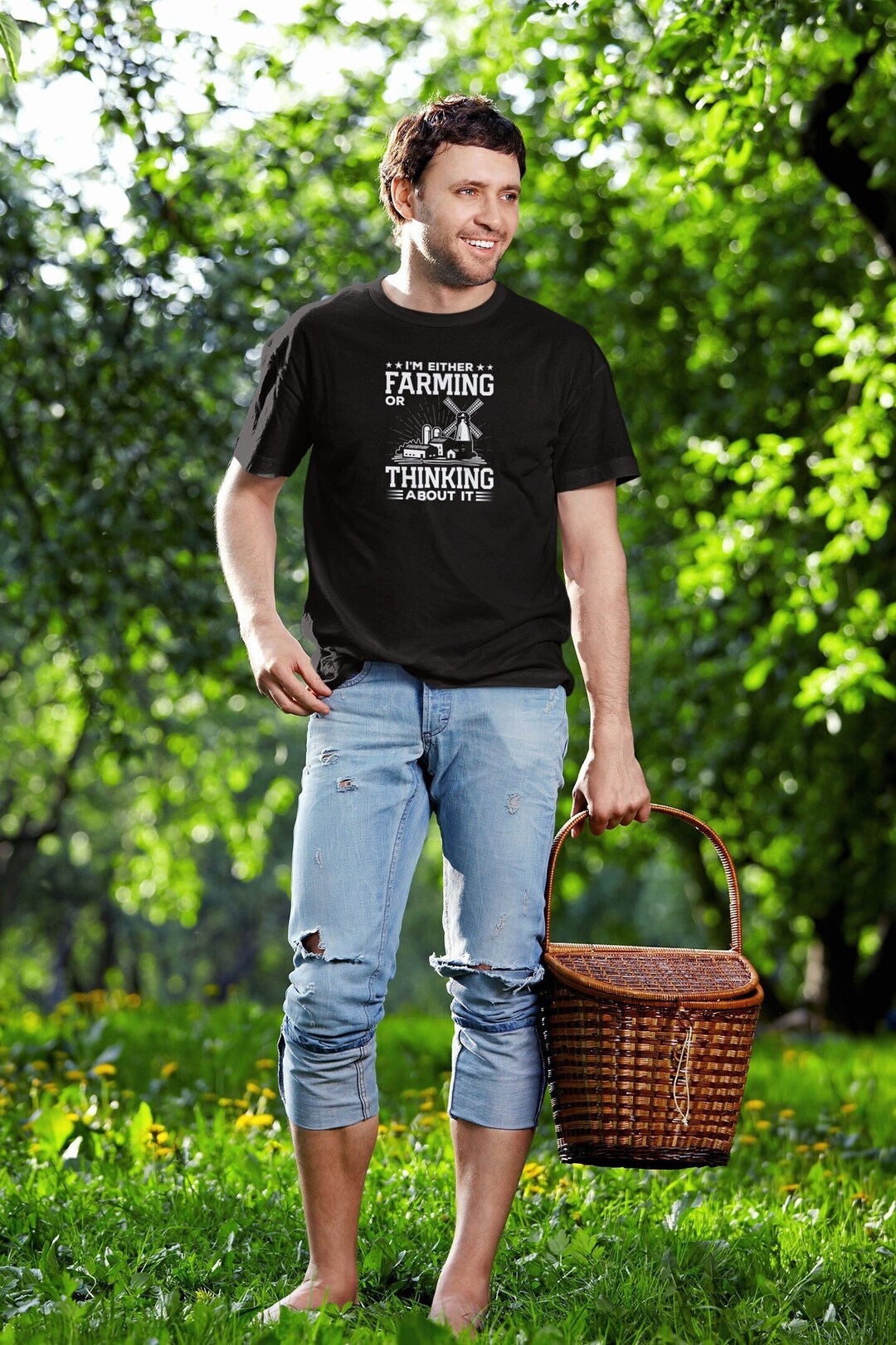 I'm Either Farming or Thinking About It Shirt, Farmer Shirt, Farming ...