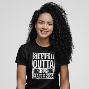 Straight Outta High School Class of 2035 Shirt, Senior 2035 Shirt ...