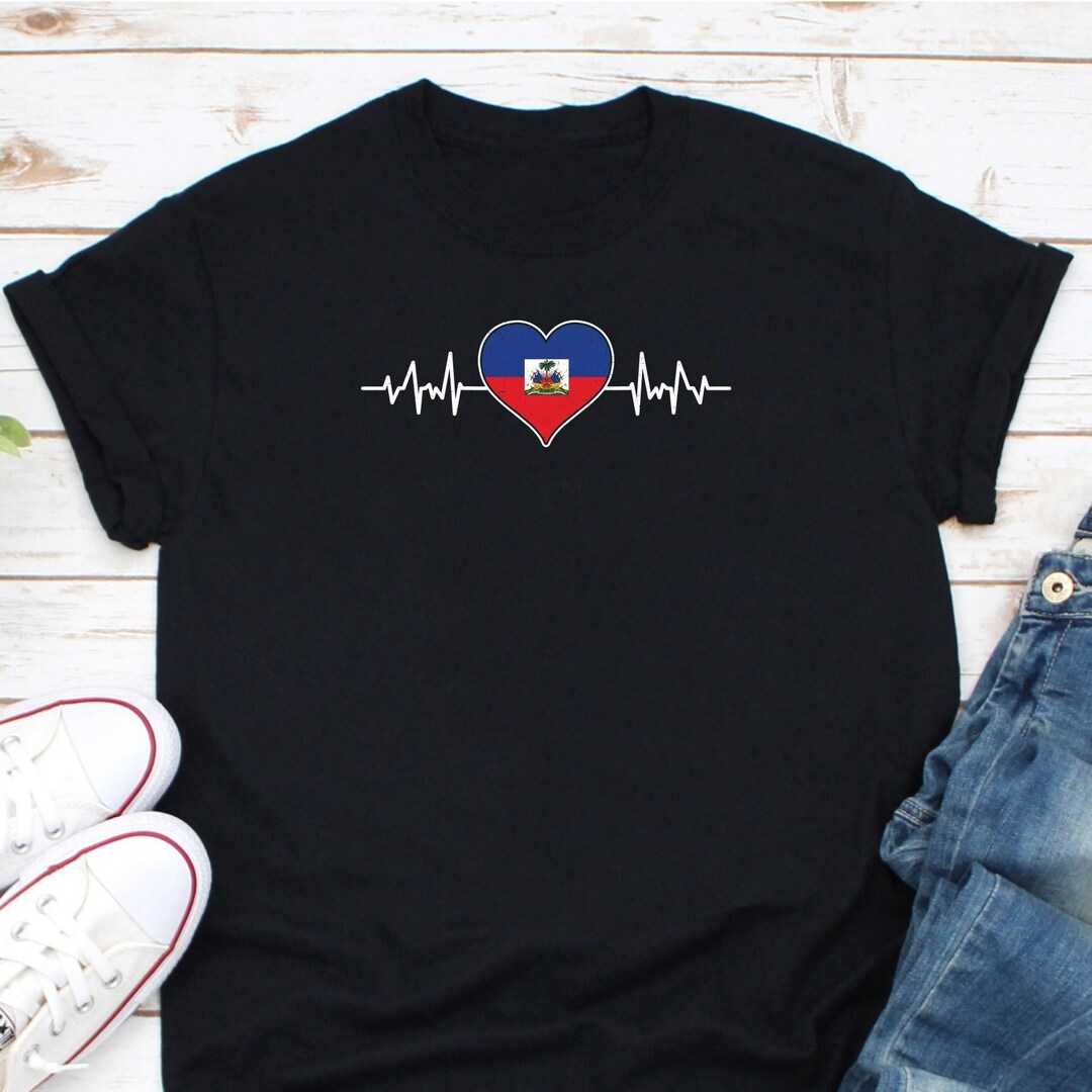 Haiti Heart Flag Shirt, Haitian Pride Shirt, Haitian Flag Shirt, Haiti ...