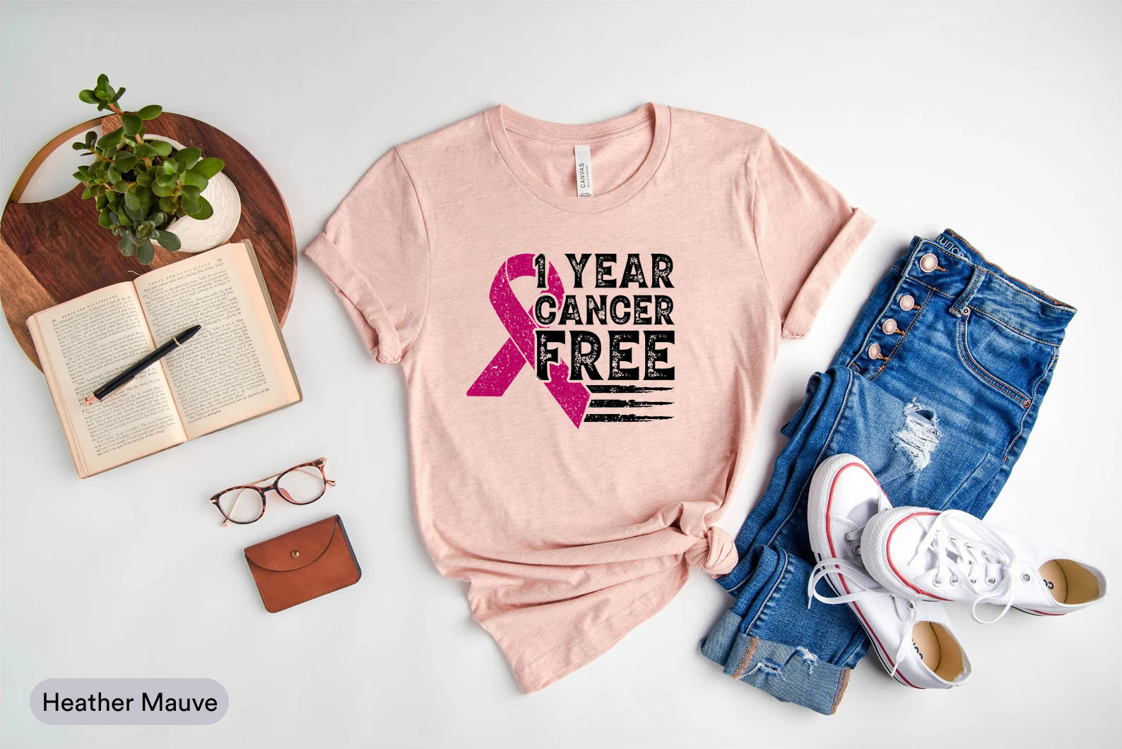1 Year Cancer Free Shirt, Breast Cancer Survivor Shirt, Breast Cancer ...