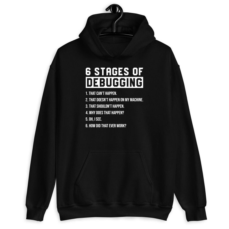 6 Stages of Debugging Shirt, Bug Coding Shirt, Computer Programmer ...