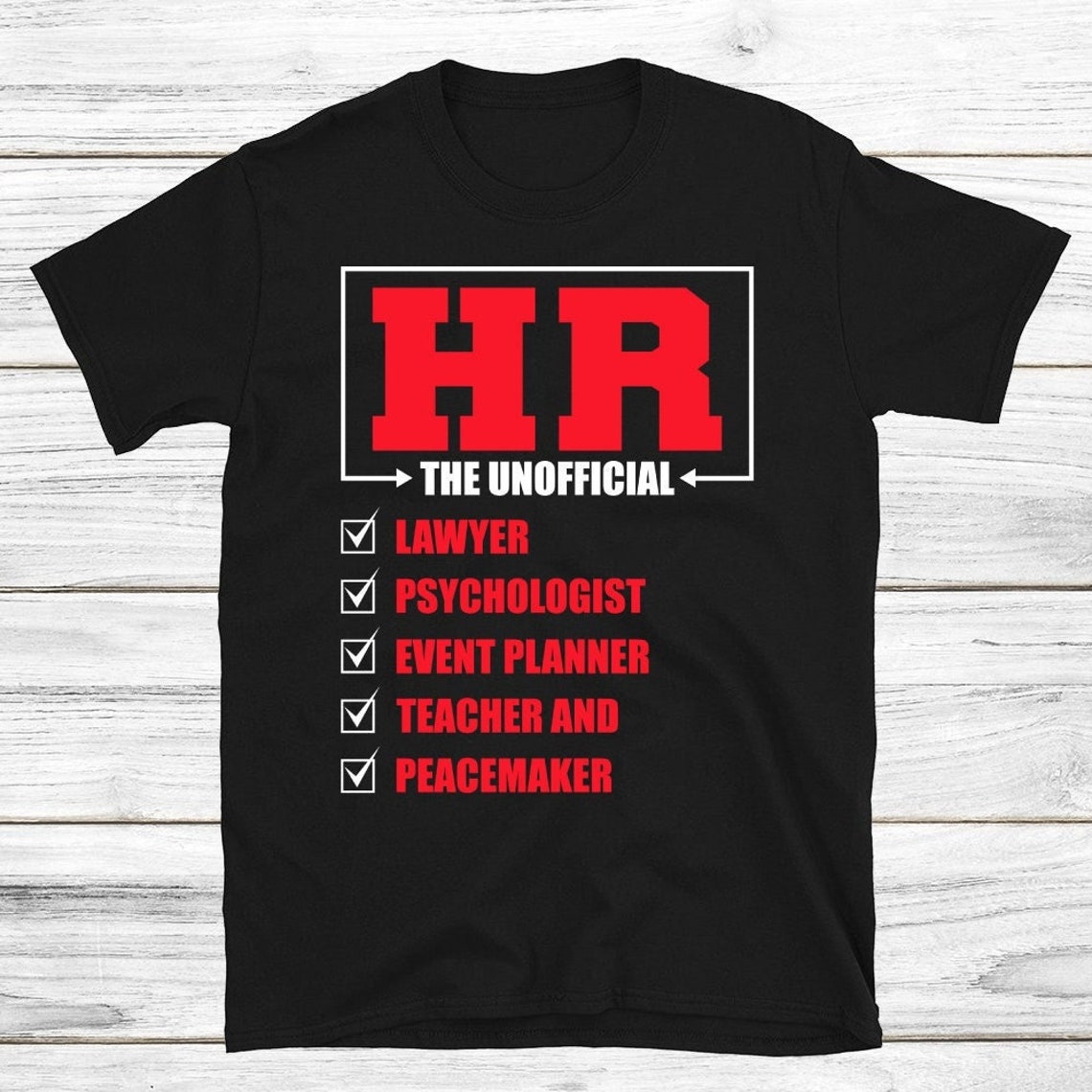 HR the Unofficial Lawyer Psychologist Event Planner Shirt, Funny HR ...