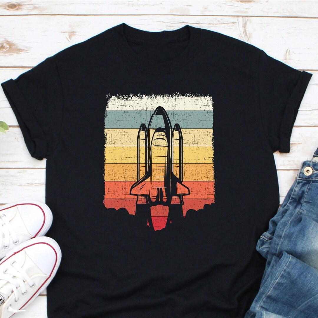 Vintage Astronaut Spaceship Shirt, Spacecraft Spaceman Shirt, Funny ...