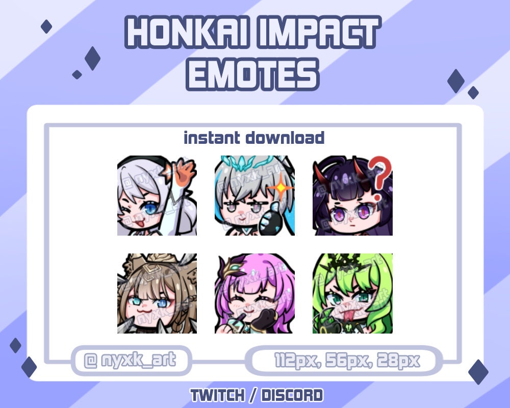 Honkai Impact 3rd Chibi Emote Pack - Etsy