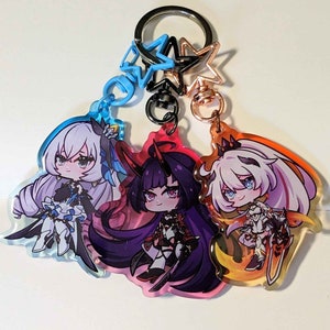 Honkai Impact 3rd Acrylic Keychains - Mei Kiana Bronya Elysia Theresa ...