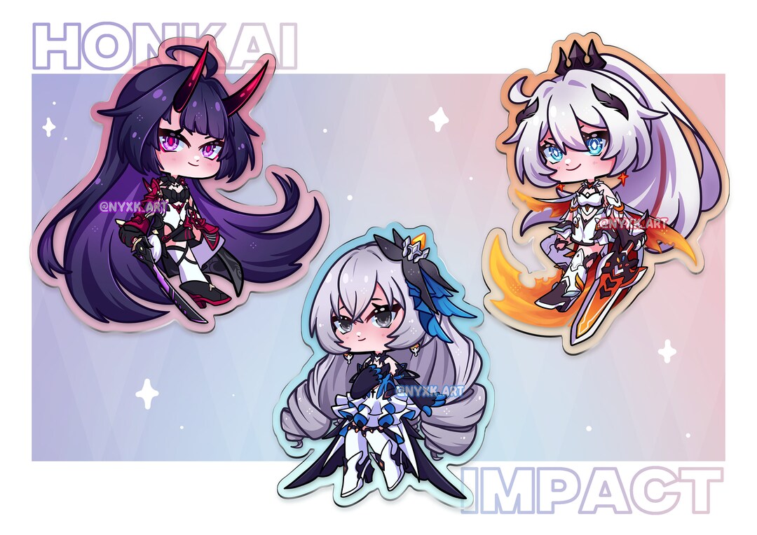 Honkai Impact 3rd Acrylic Keychains Mei Kiana Bronya - Etsy