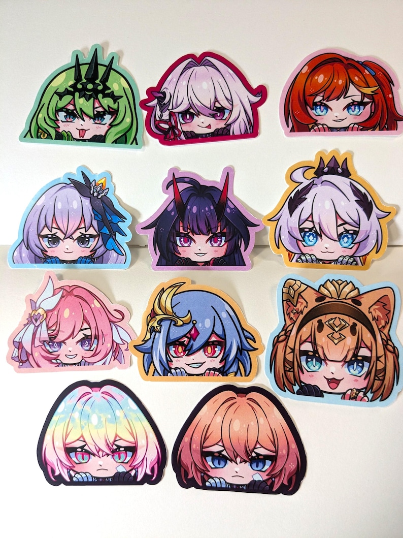 Honkai Impact 3rd Cute Peeker Stickers - Etsy