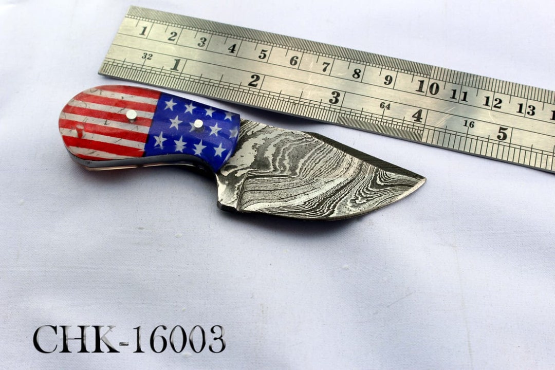 Handmade Damascus Steel Mini Knife, Keychain, Gift for Him, Gift for ...