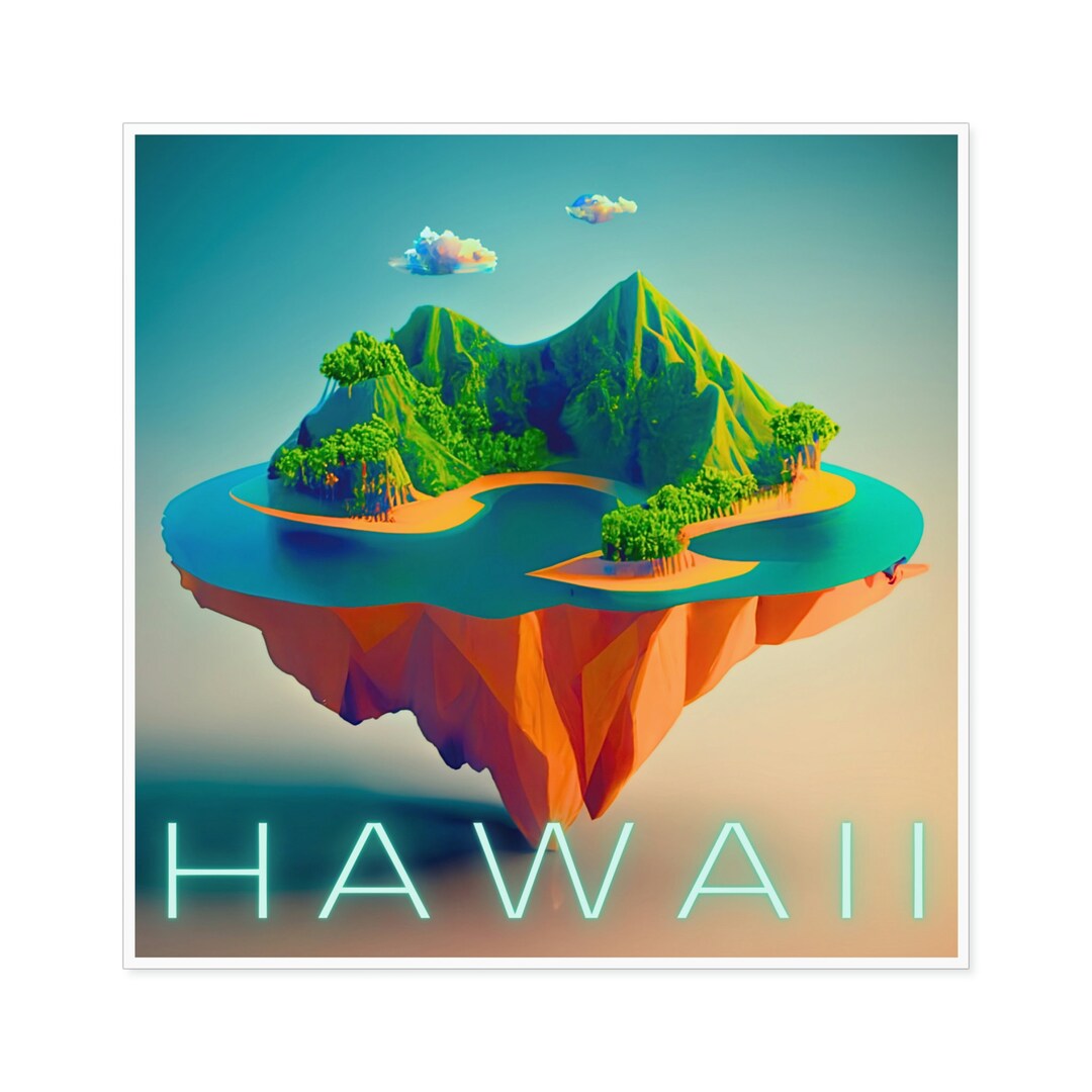 Hawaii Island Stickers Indoor & Outdoor - Etsy