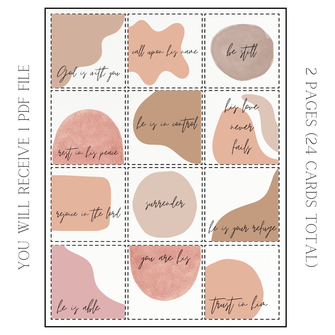 Christian Encouragement Cards - Inspirational Notes - Printable ...