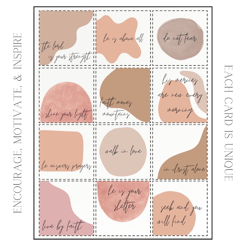 Christian Encouragement Cards - Inspirational Notes - Printable ...