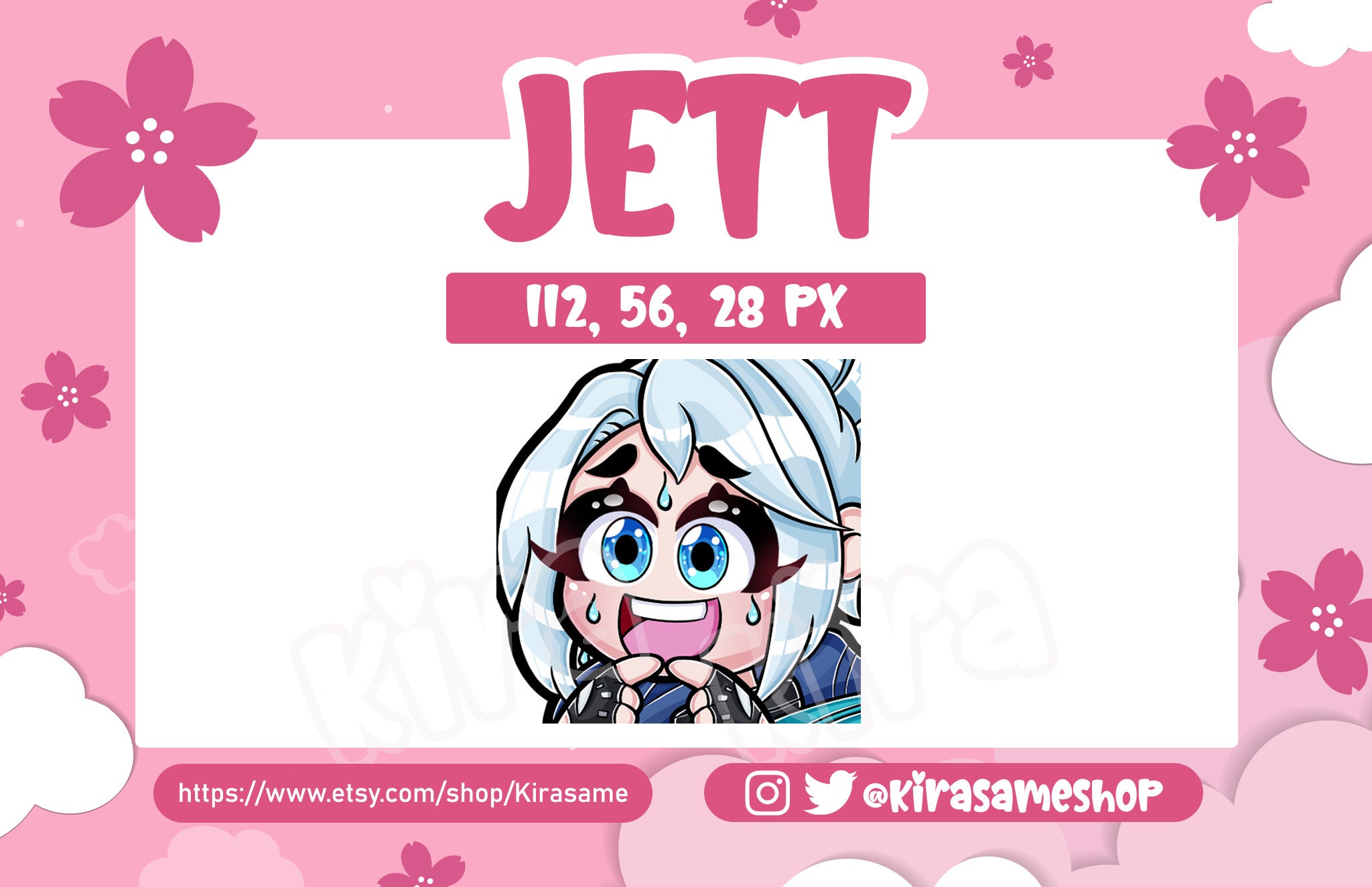 Valorant Emotes Jett Emote Twitch/discord/youtube Cute Emotes Discord ...