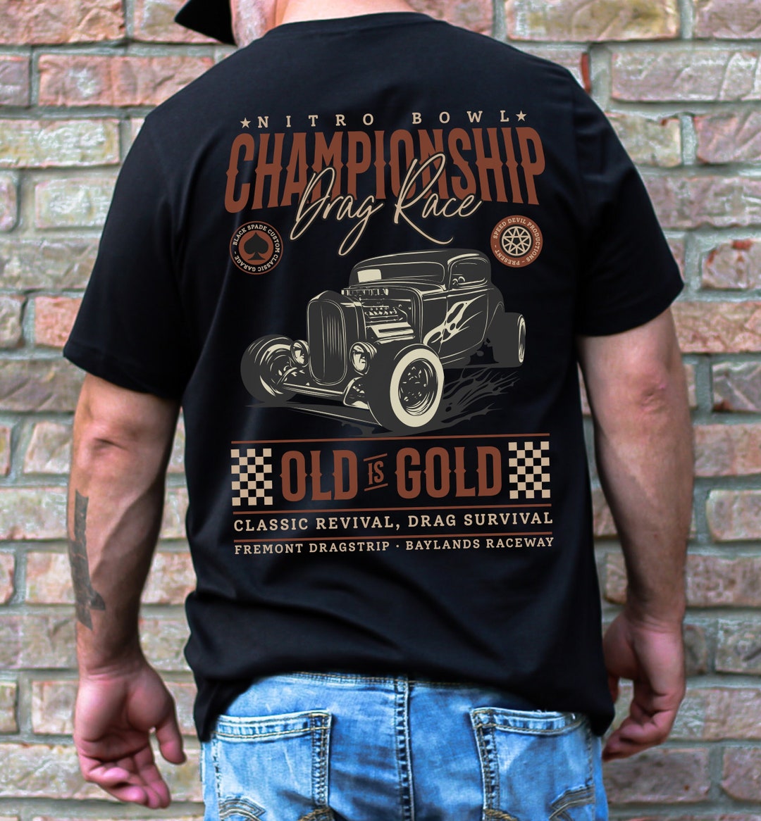 Men's Drag Racing T-shirt for Classic Car Lover Shirt for Him Fremont ...