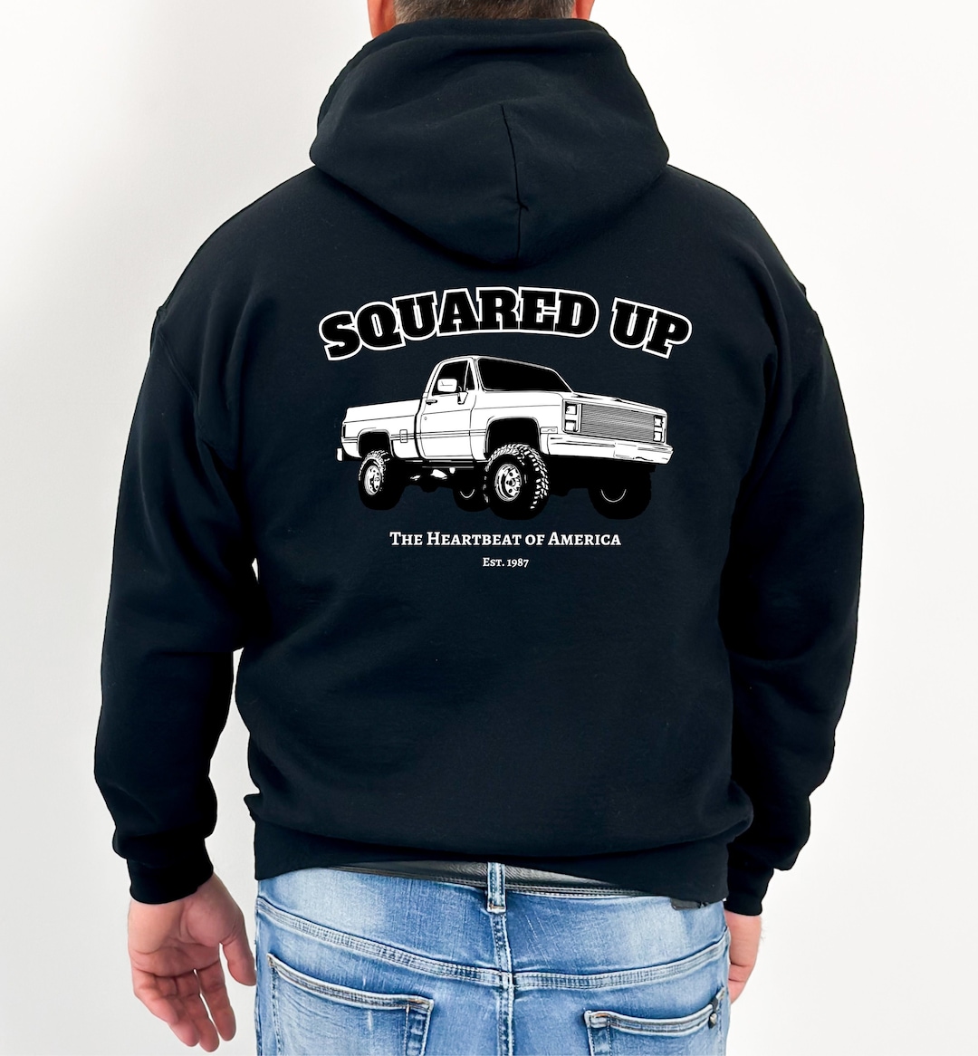 80s Chevy Silverado Hoodie for Him | Square Body Fan Sweatshirt | It's ...