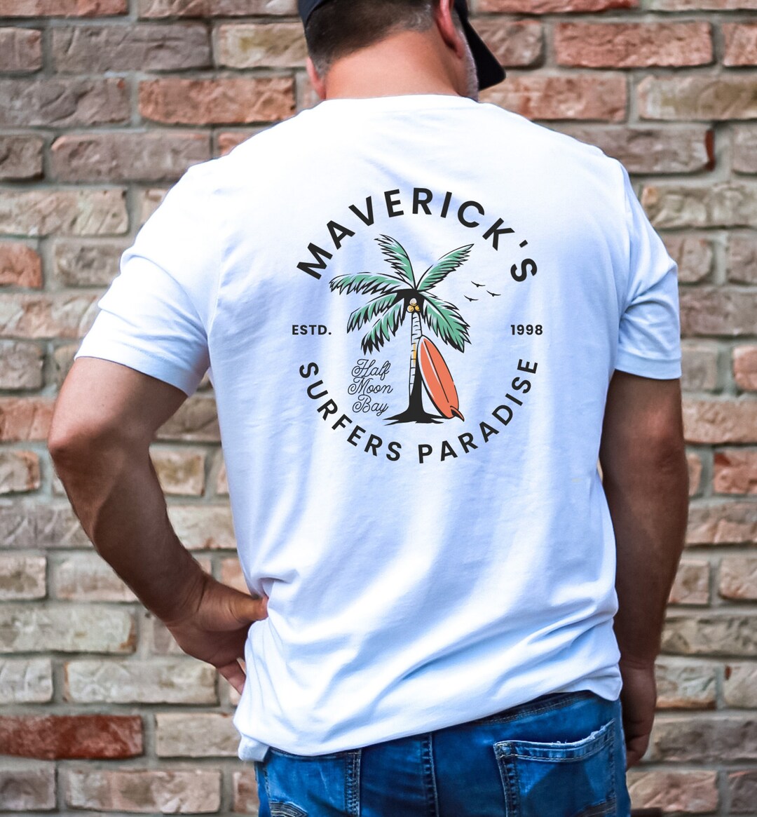 Men's Maverick's Half Moon Bay Surfer T-shirt for Surfer Enthusiast ...