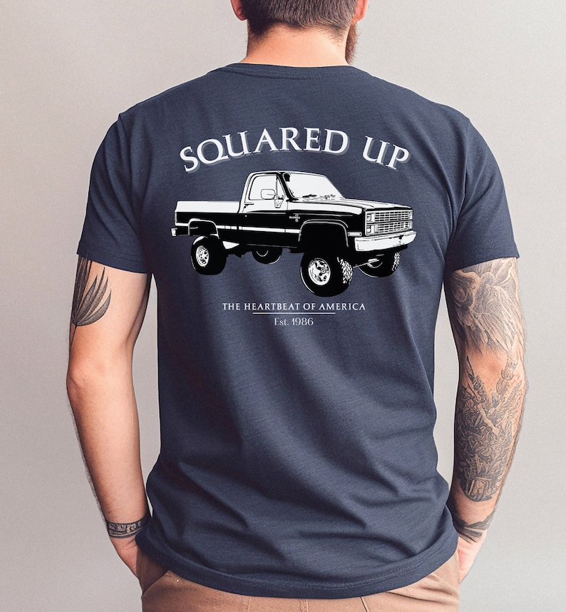 Men's T-shirt 1986 Chevy Silverado Square Body Fan T-shirt for Him 80s ...