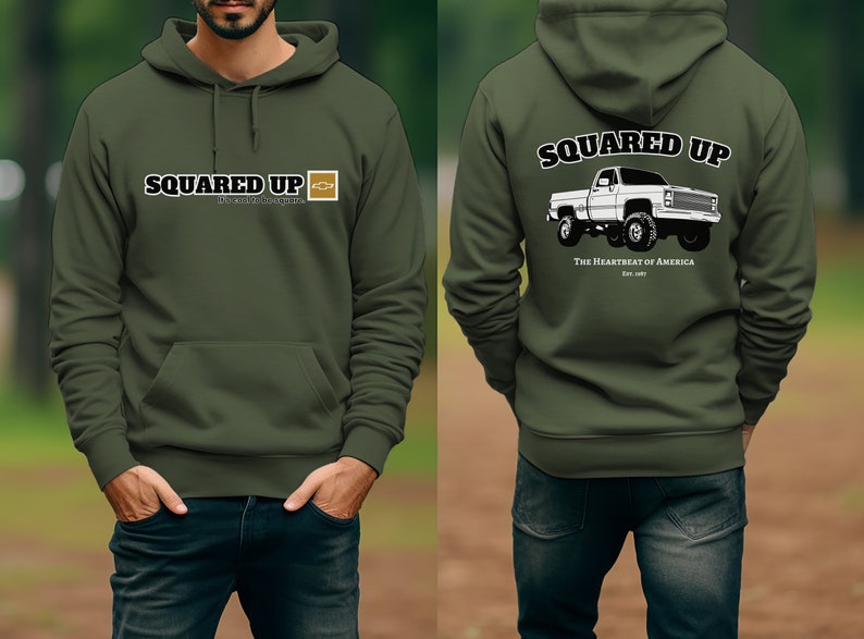 Retro Chevy Silverado Hoodie | Square Body Fan Sweatshirt | Vintage ...