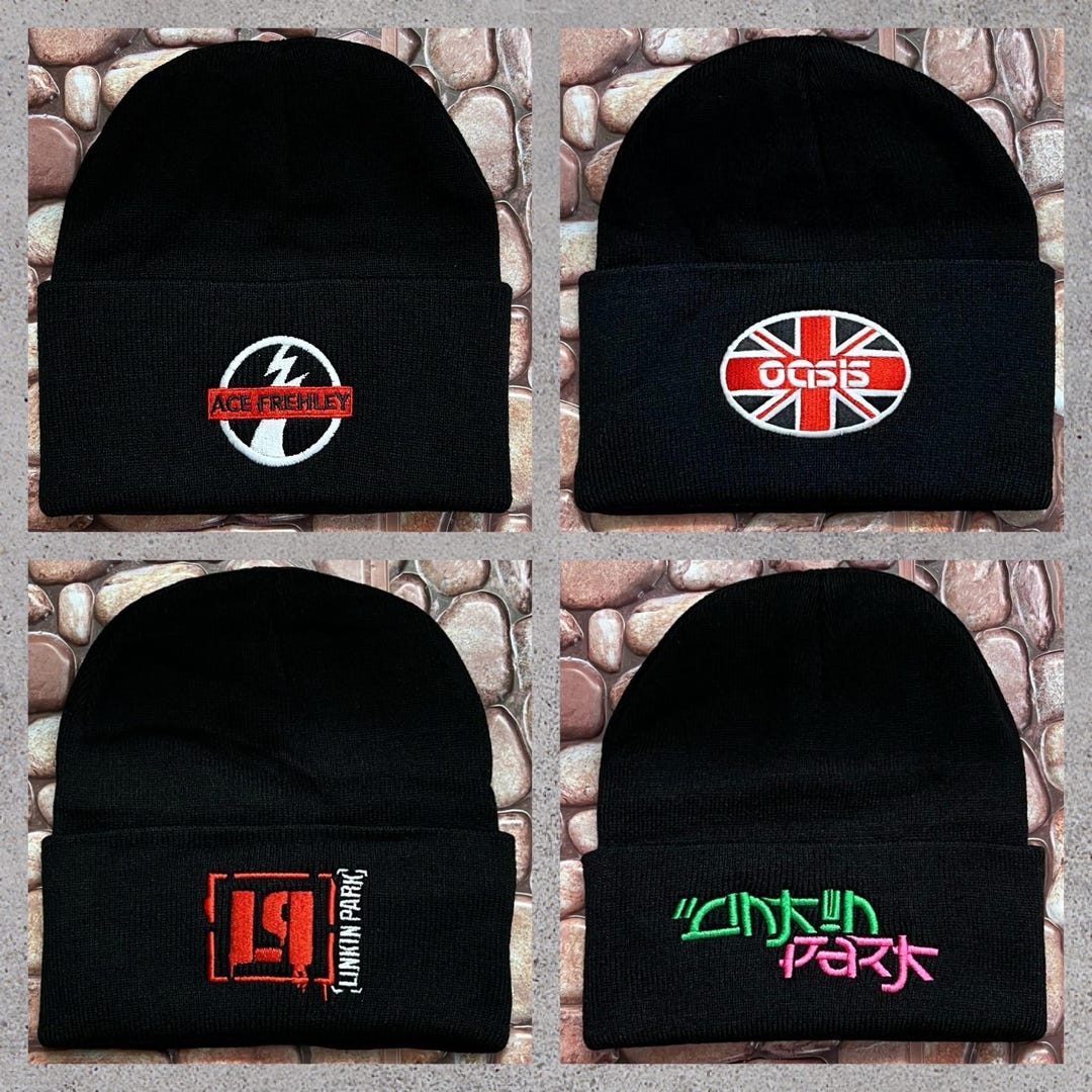 Rock Band Warm Embroidered Beanie Trendy Comfy Collection Great ...