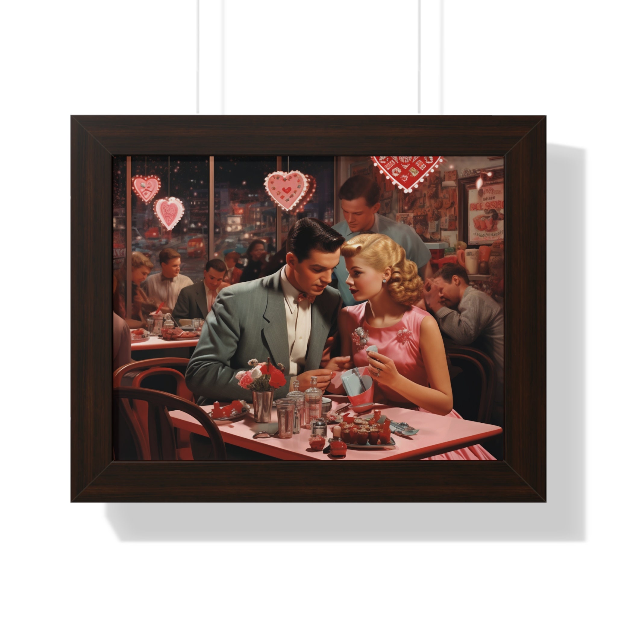 Retro 50's Framed Horizontal Poster - Etsy