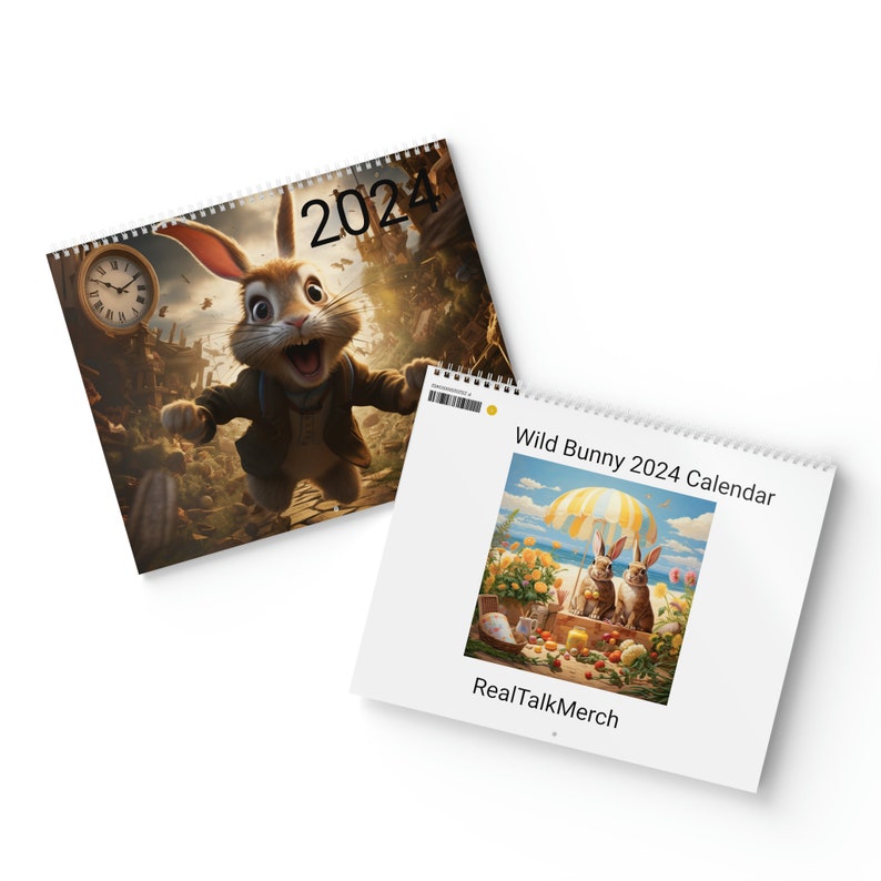 Wild Bunny Wall Calendar (2024) - Etsy
