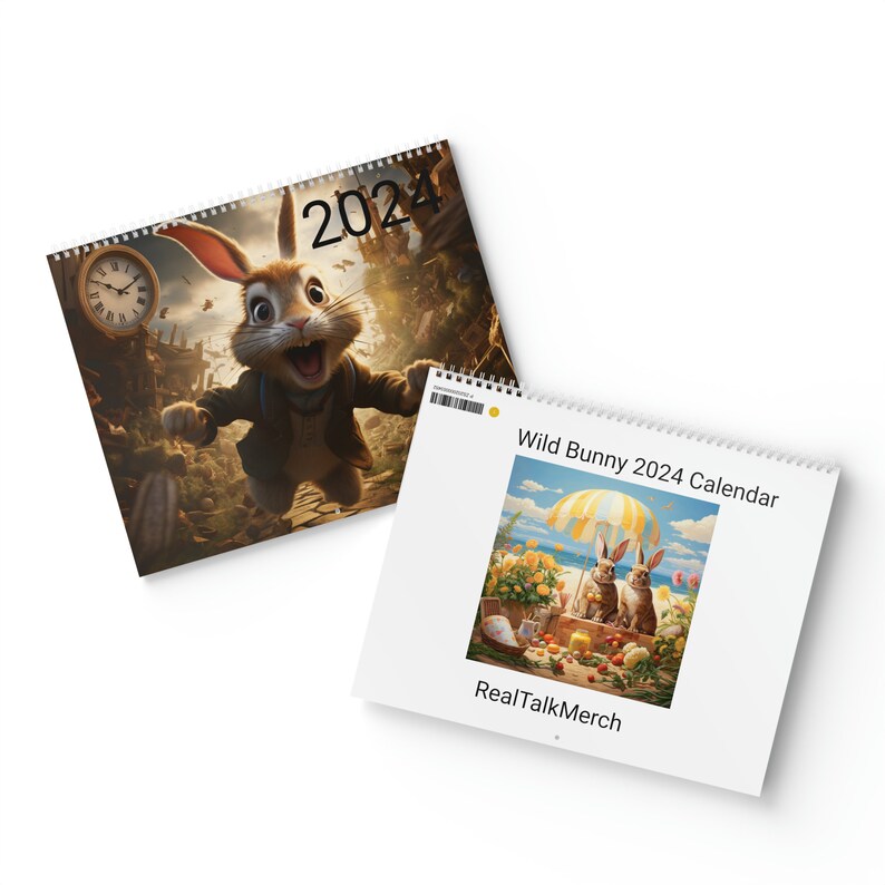 Wild Bunny Wall Calendar (2024) - Etsy