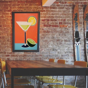 Retro Cocktail Art Print: Funky Bar Cart Decor (digital Download) - Etsy