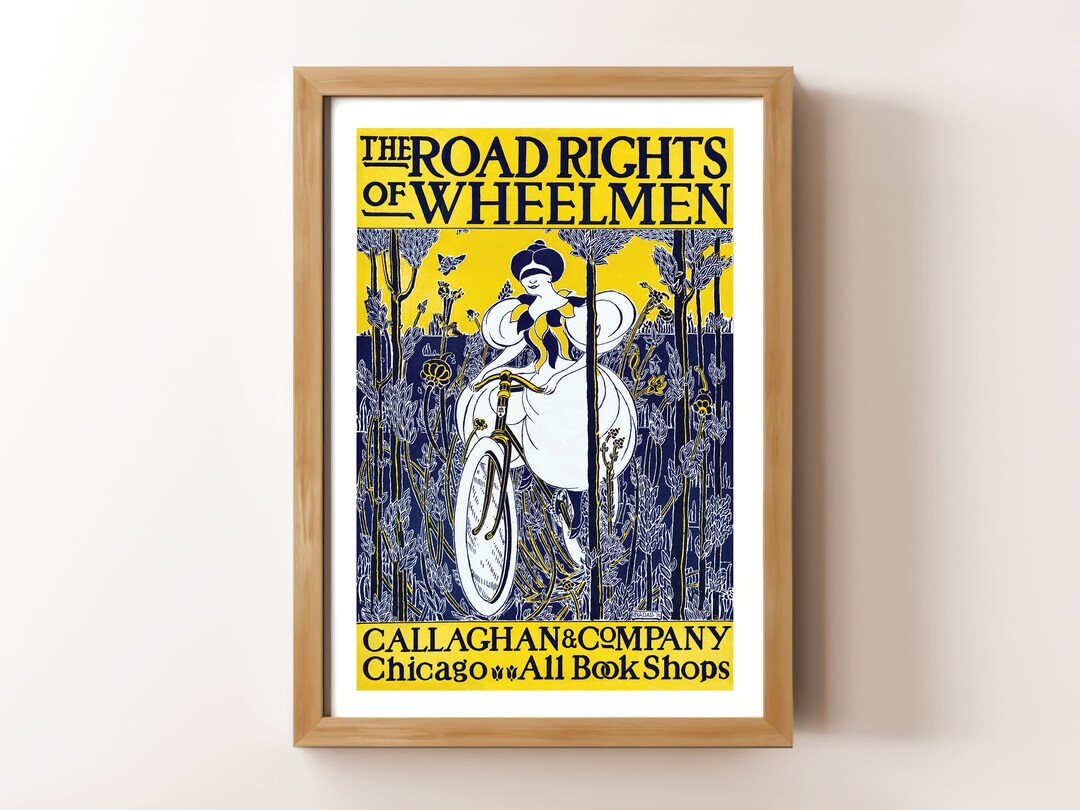Vintage Wheelmen Fahrrad 1895 Druckbare Wand Poster Sofortiger ...